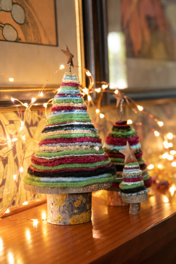 How to make fuzzy, cosy, wooly Christmas trees! – MakeArtLife